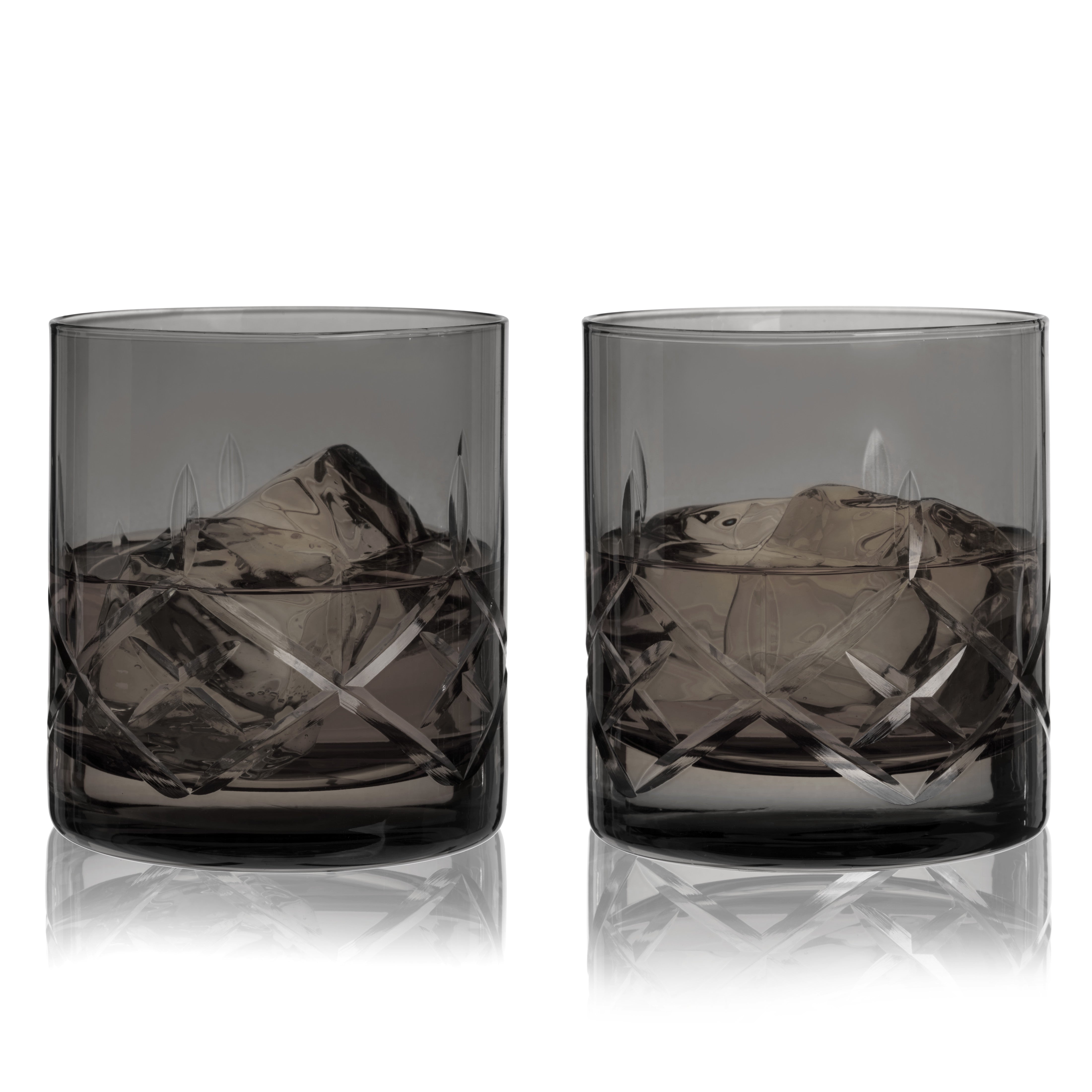 Admiral Crystal Rocks Glasses in Smoke Set of 2 – Mishi Lifestyle