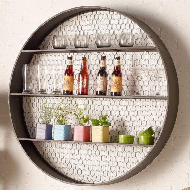 Farmhouse Metal Wire Wall Shelf 14" X 48" Chrome Wire Wall Mount Shelf